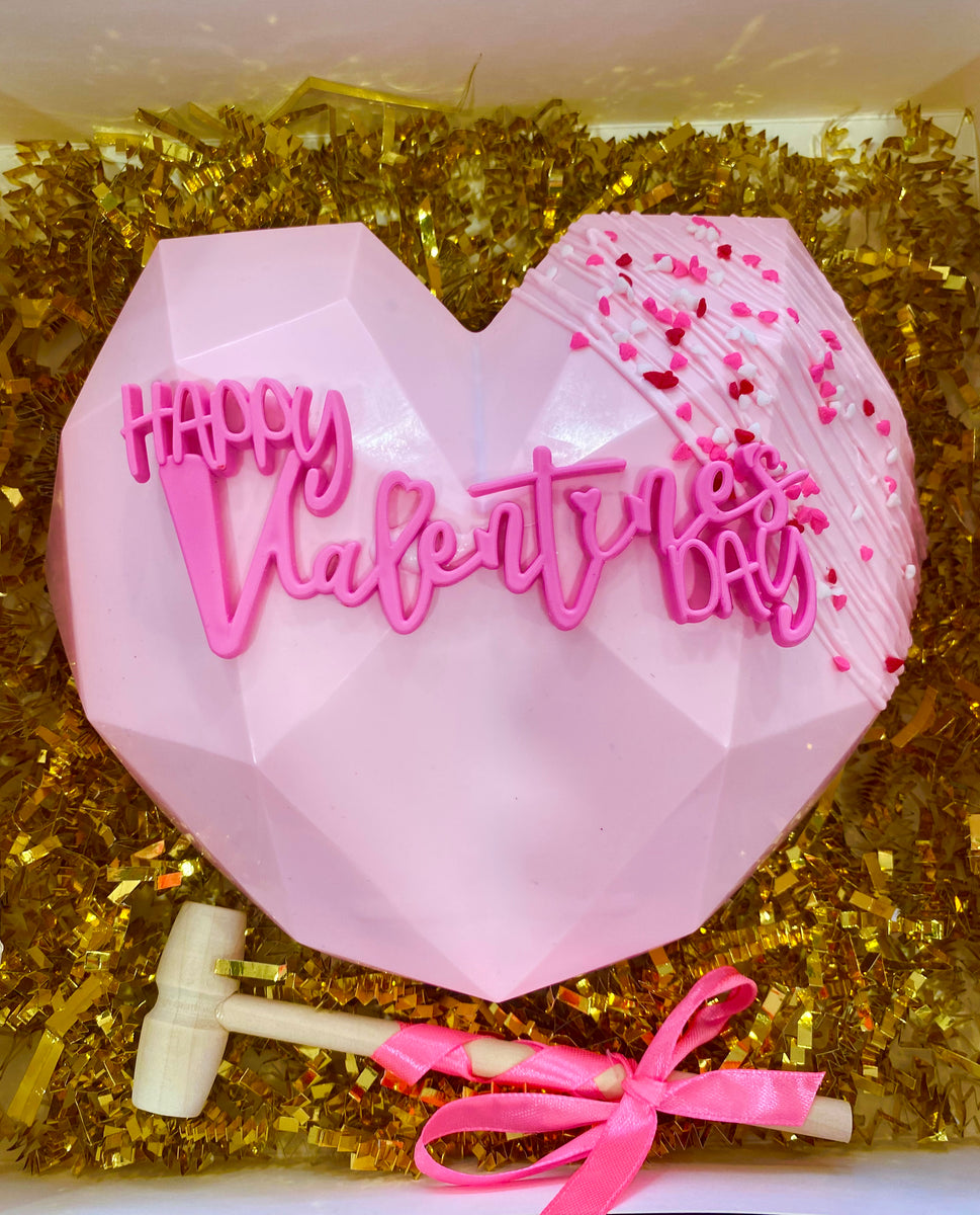 Breakable Chocolate Heart 💕 – bleu royale cakes